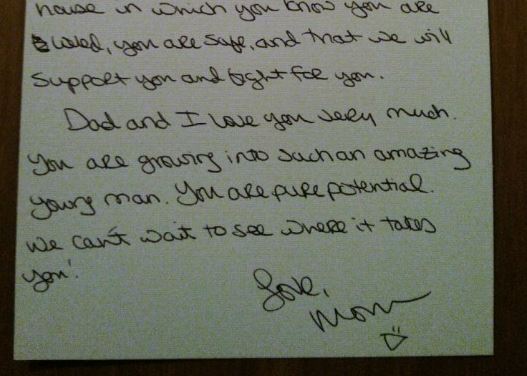 Touching letter from a mother to her son will bring a tear to...